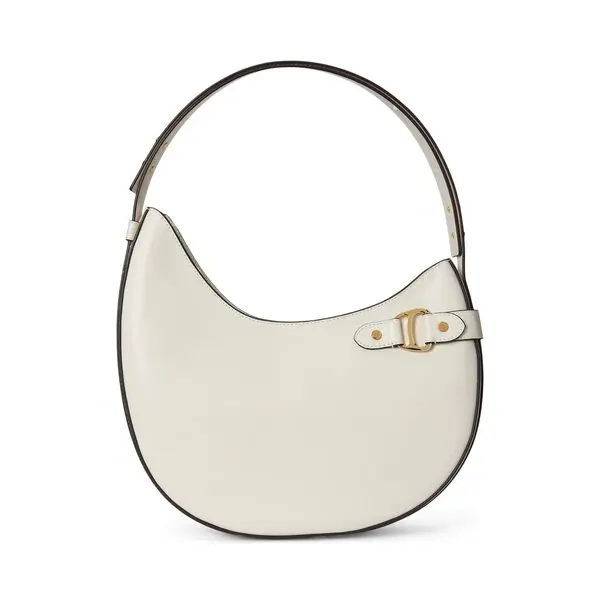 Ralph Lauren Leather Large Tasha Shoulder Bag - Soft White